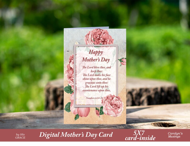 PRINTABLE Card for Mom Mother's Day Card Christian Card - Etsy
