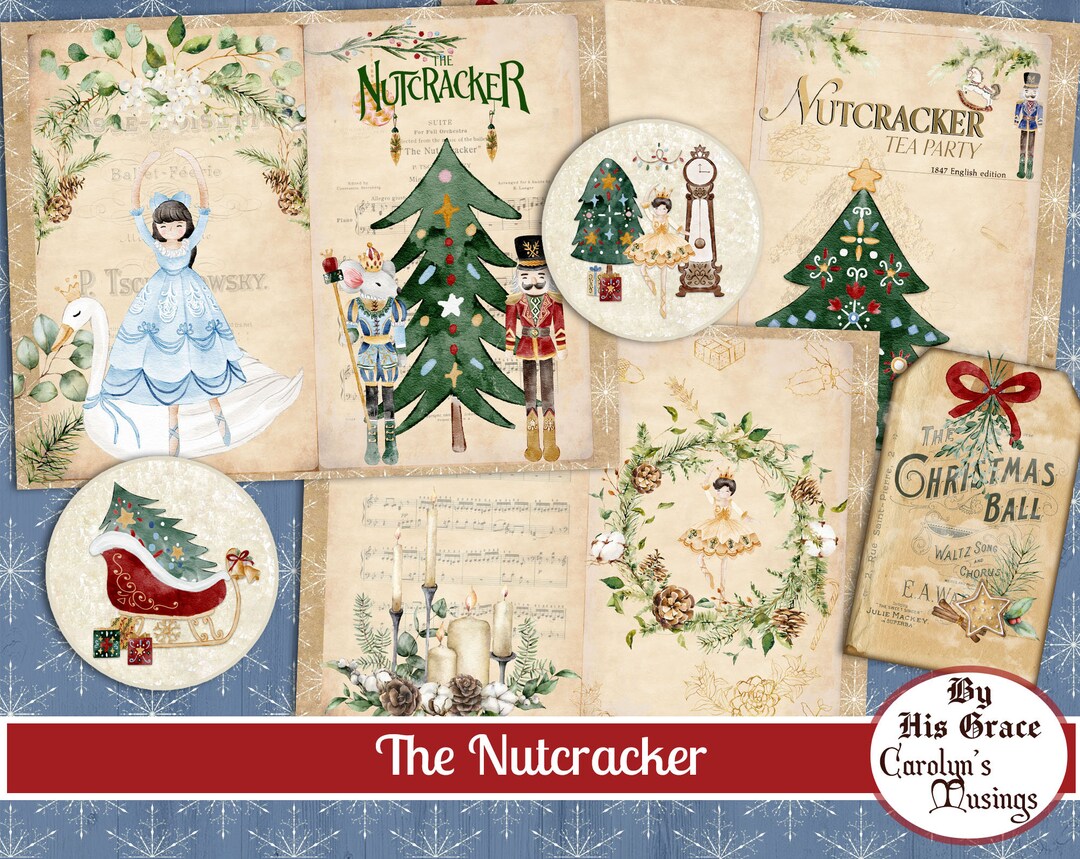 Vintage Christmas, Junk Journal, the Nutcracker, Collage Printable ...
