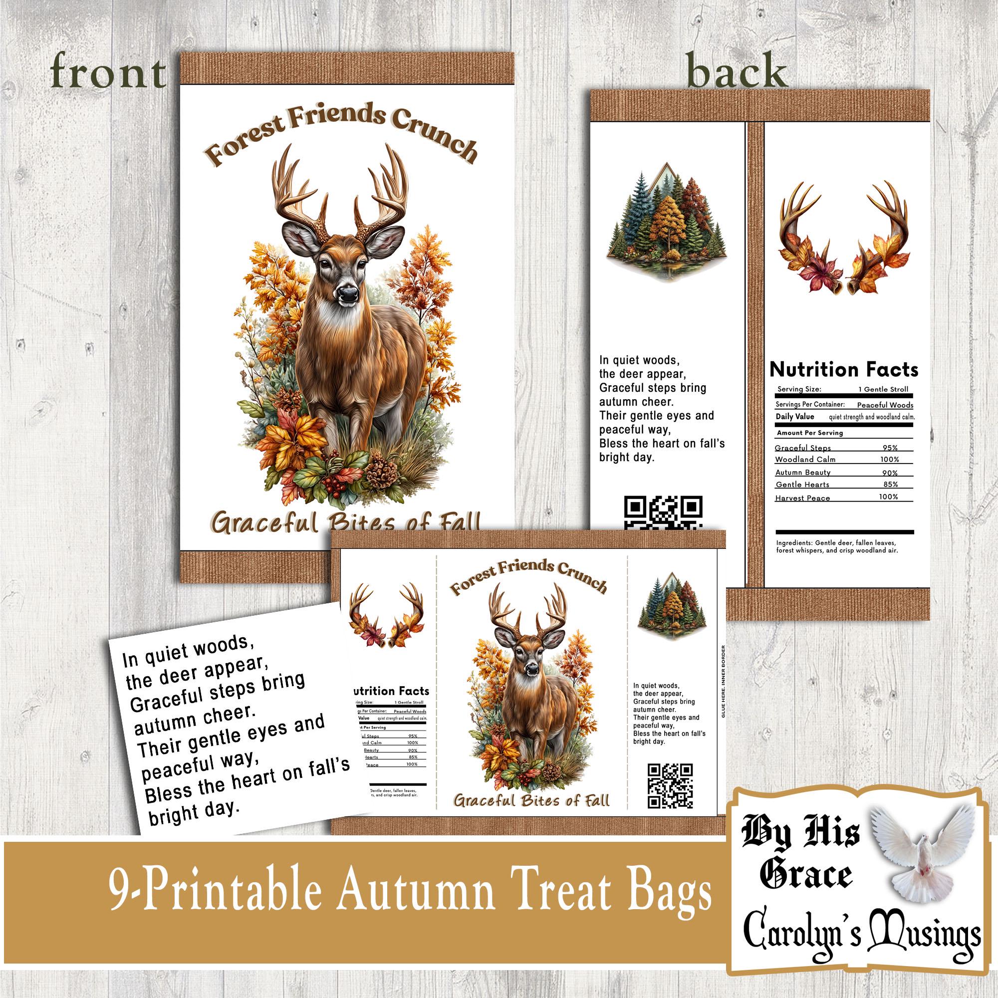 DIY Autumn Chip Bag Wrappers | Printable Holiday Treat Bags (digital ...