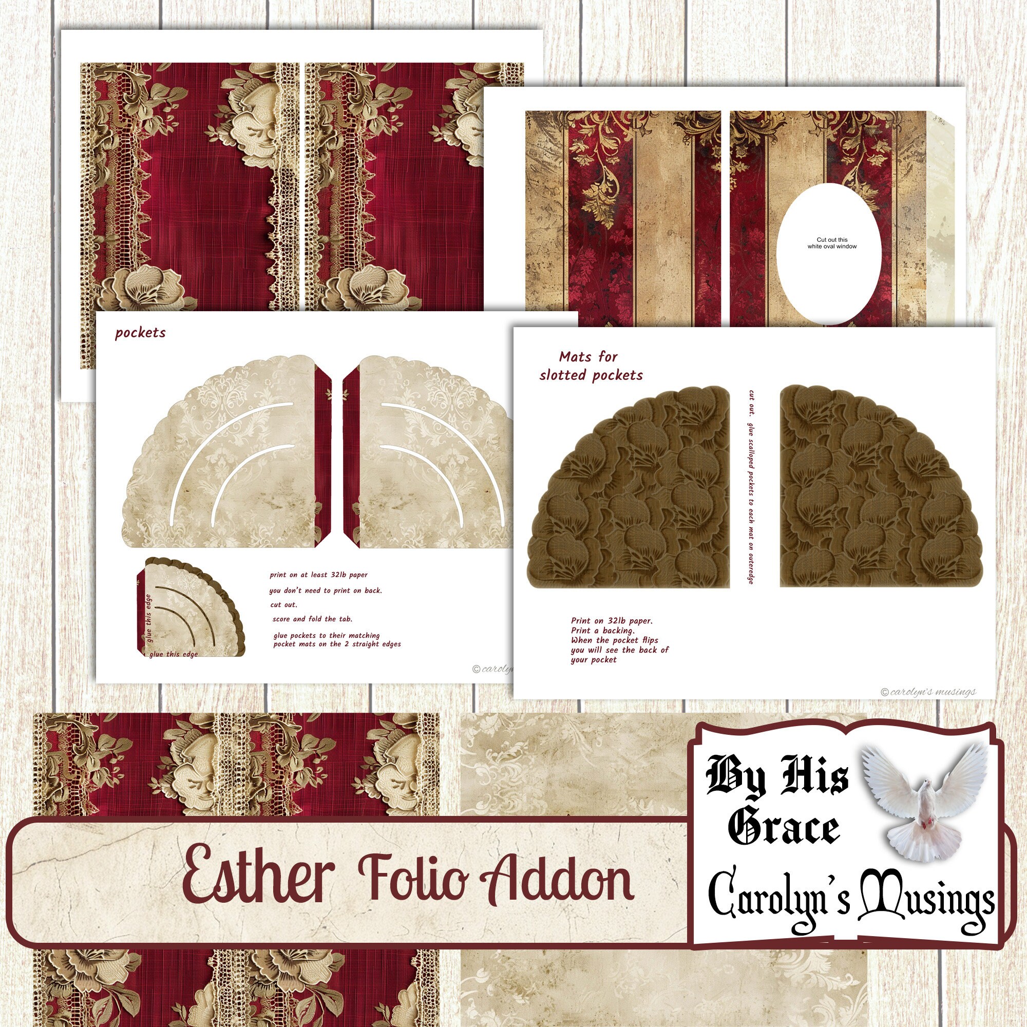 Esther Devotional Journal Folio Addon: Printable Faith Ephemera ...