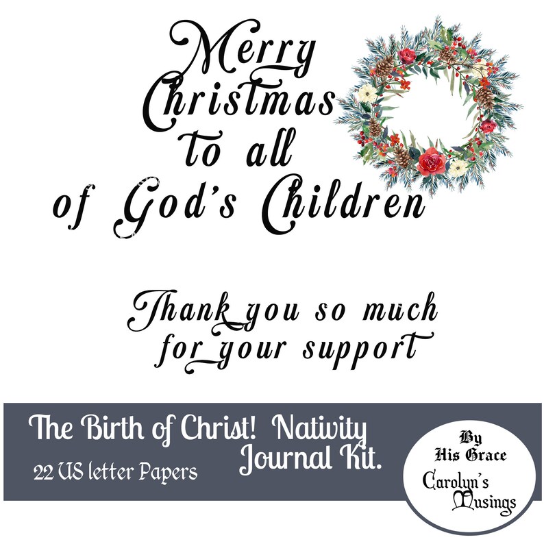 Nativity, Junk Journal Kit, Printable, Birth Of, Jesus Christ, Vintage ...