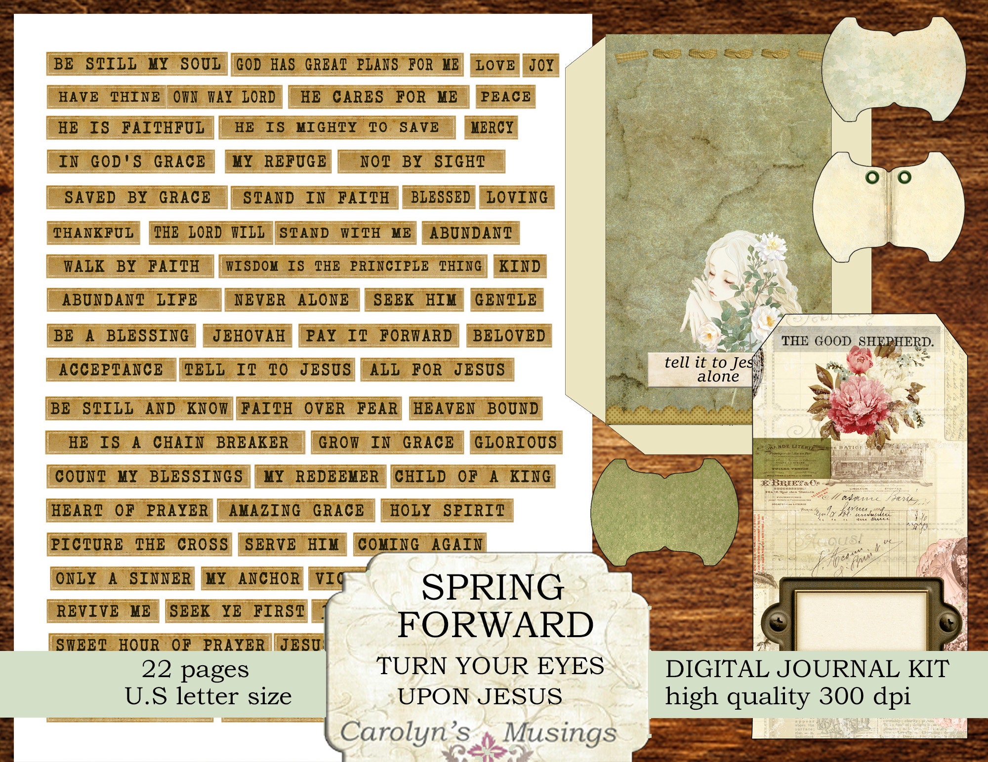 Printable PDF Prayer Journal Kit Spring Forward Turn Your - Etsy