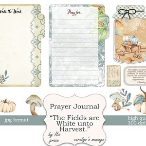 Autumn Prayer Journal Kit KJV the Fields Are White Unto Harvest, Bible ...