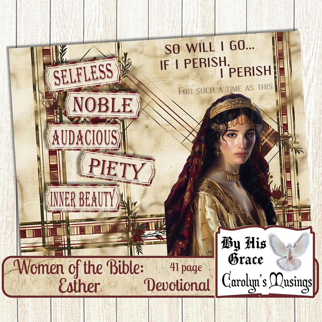Esther Devotional Junk Journal Kit: Women of the Bible ZIP File ...