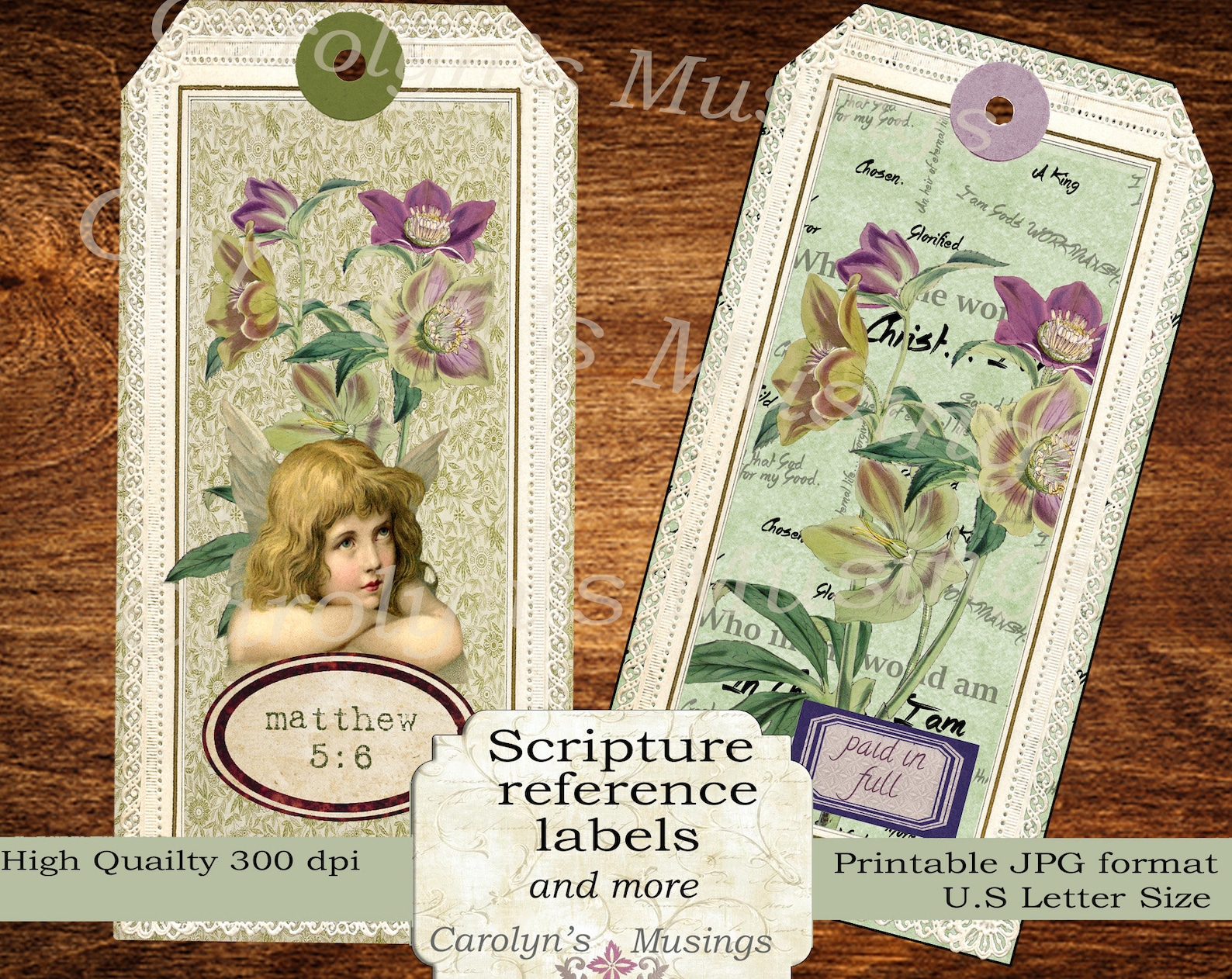 Printable Scripture Reference Labels Prayer Journal Ephemera | Etsy