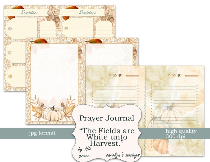 Autumn Prayer Journal Kit KJV, Collage Ephemera (digital Download) - Etsy