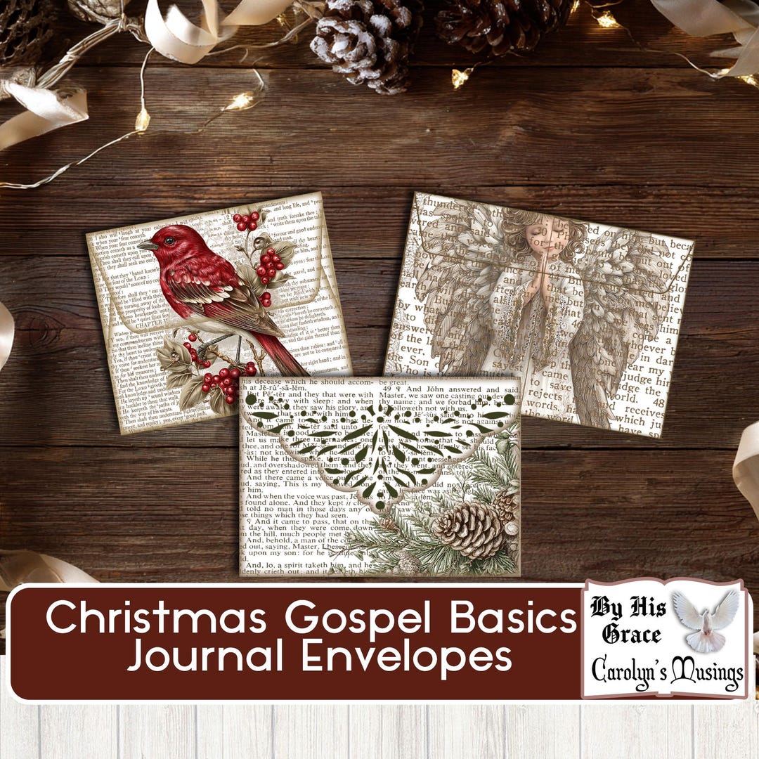 Christian Christmas Gospel Envelopes | Scripture Stationery (digital ...