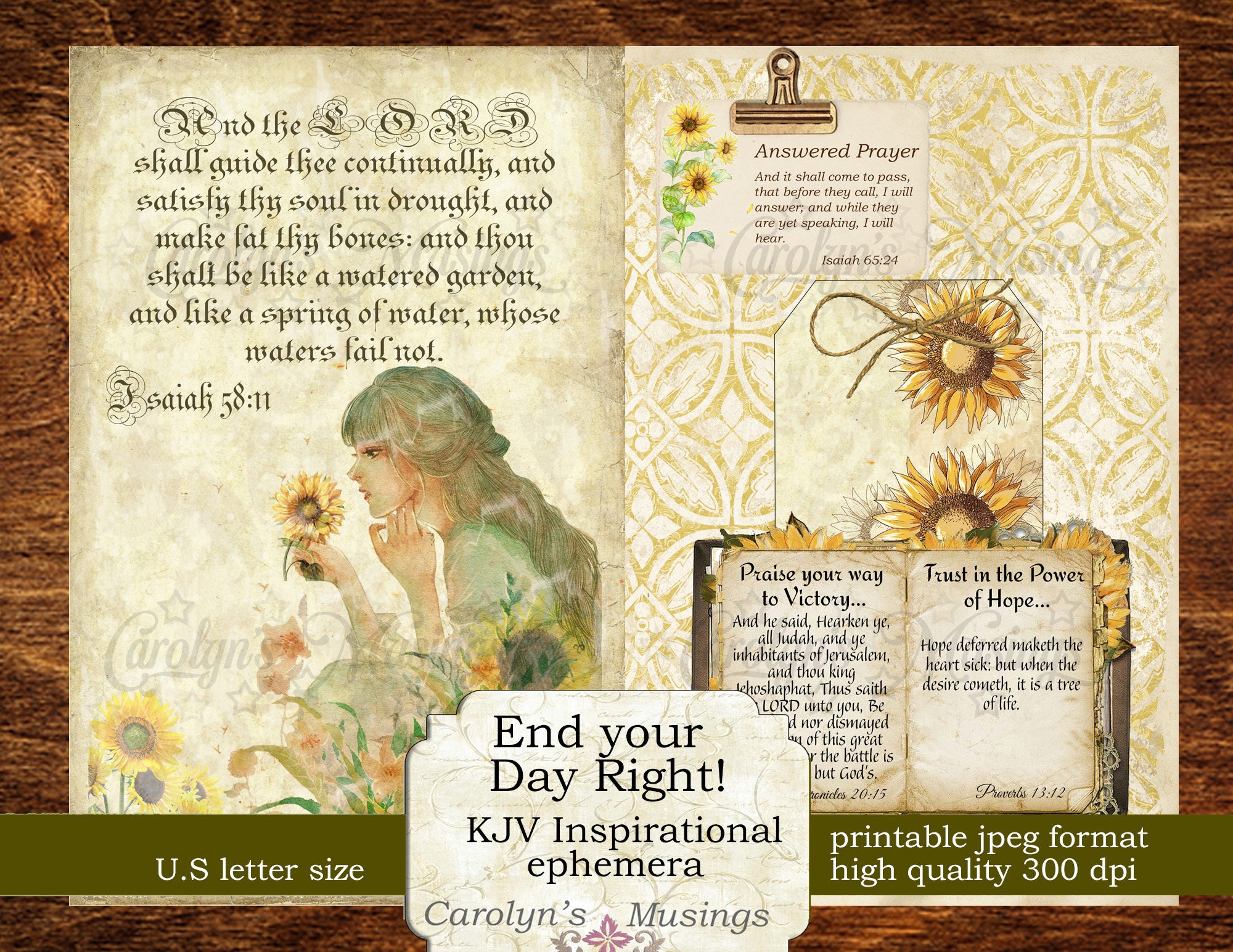 KJV Inspirational Bible Verse Ephemera 2 Prayer Journal - Etsy