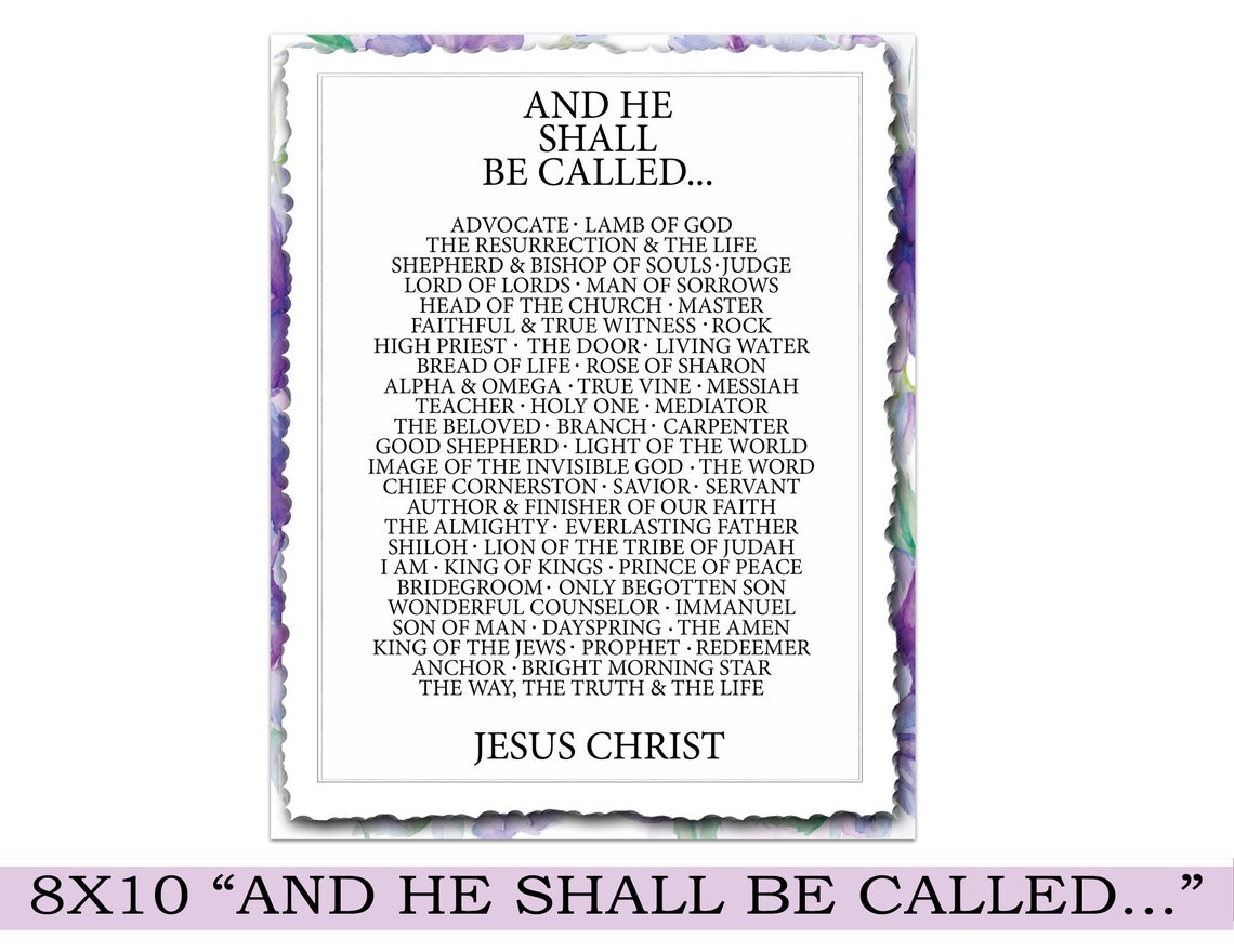 42 Names of Jesus Printable Scripture Cards With KJV Reference | Etsy