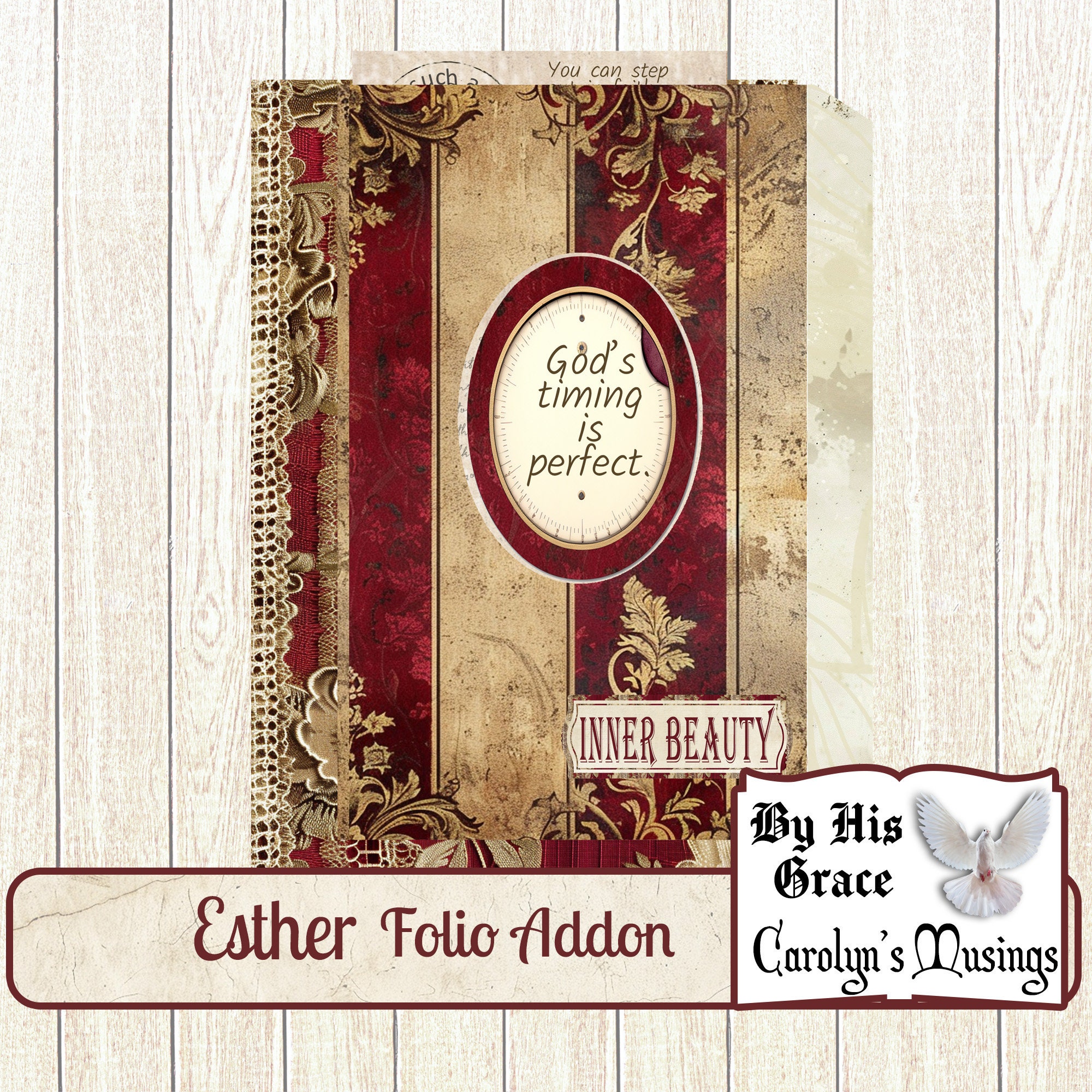 Esther Devotional Journal Folio Addon: Printable Faith Ephemera ...