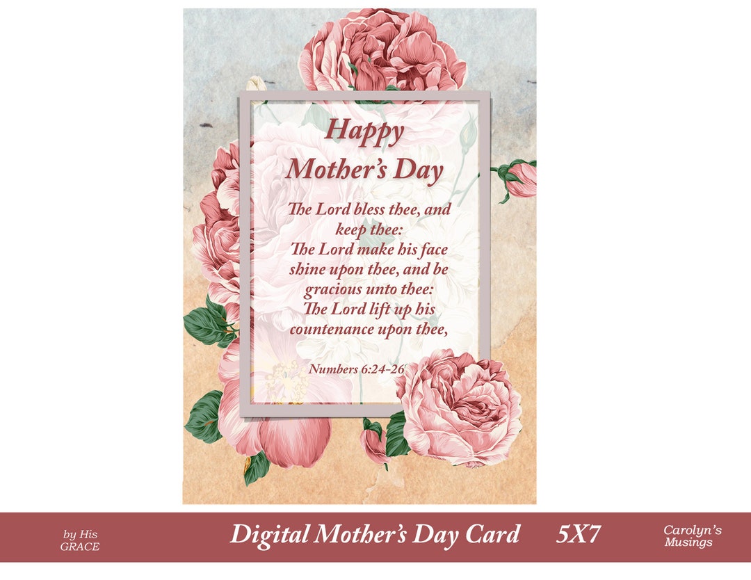 PRINTABLE Card for Mom, Mother's Day Card, Christian Card for Mom ...