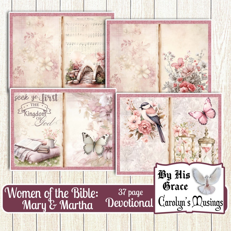 Mary and Martha Devotional Journal Kit: Women of the Bible (digital ...