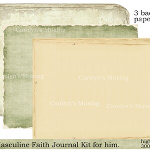 Printable Masculine Faith Journal Kit, Christian Junk Journal for Him ...