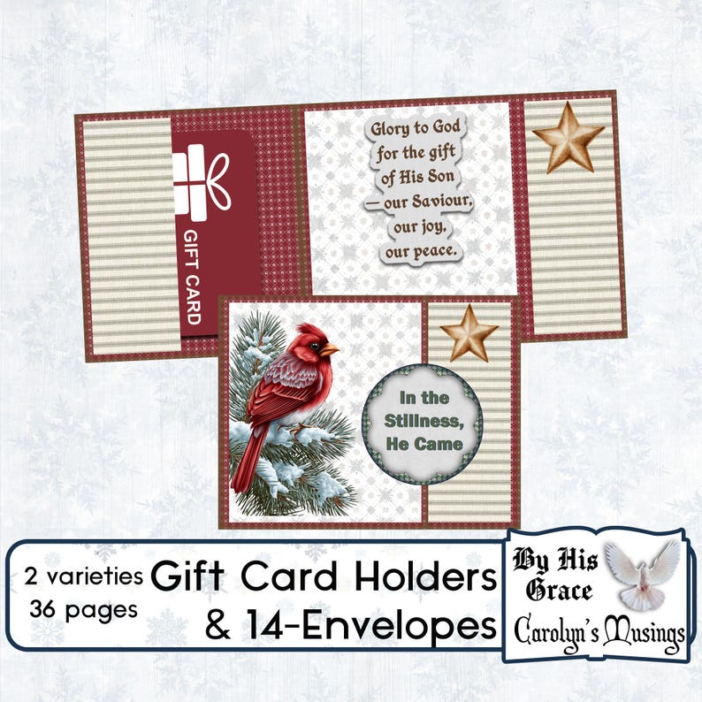 Vintage Christmas Gift Card Holder Set | Nostalgic Holiday Envelopes ...
