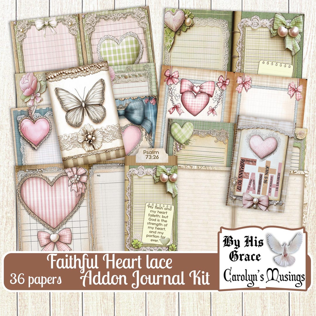Vintage Lace Journal Kit: Encouraging Christian Scrapbook ...
