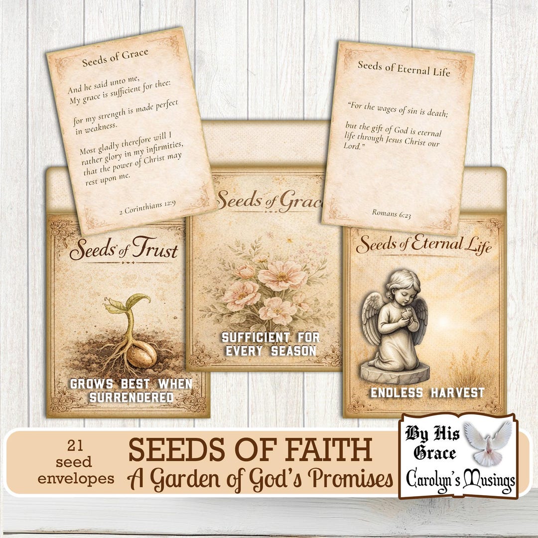 Seeds of Faith Garden Promises Christian Junk Journal Envelopes ...