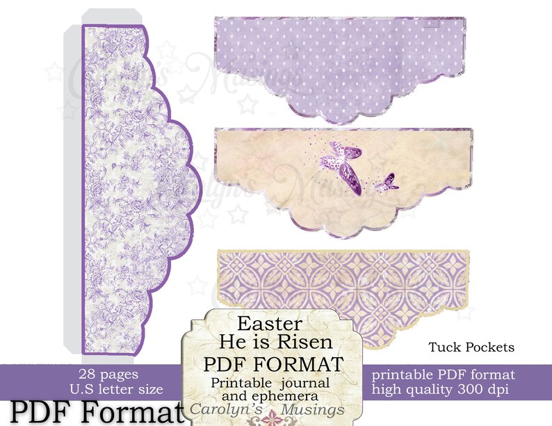 Printable Christian Journal Pages PDF Format He is Risen - Etsy