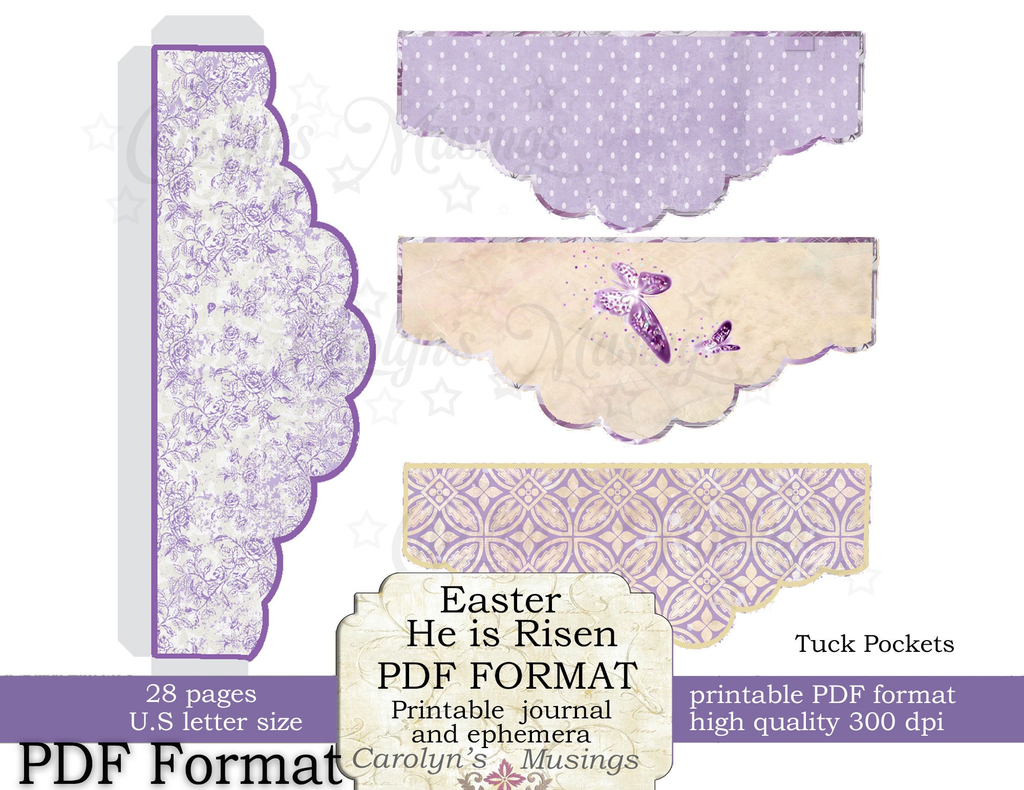 Printable Christian Journal Pages PDF Format He is Risen - Etsy