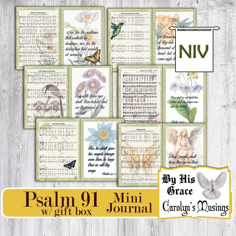 Psalm 91 NIV Mini Journal With Gift Box (digital Download) - Etsy