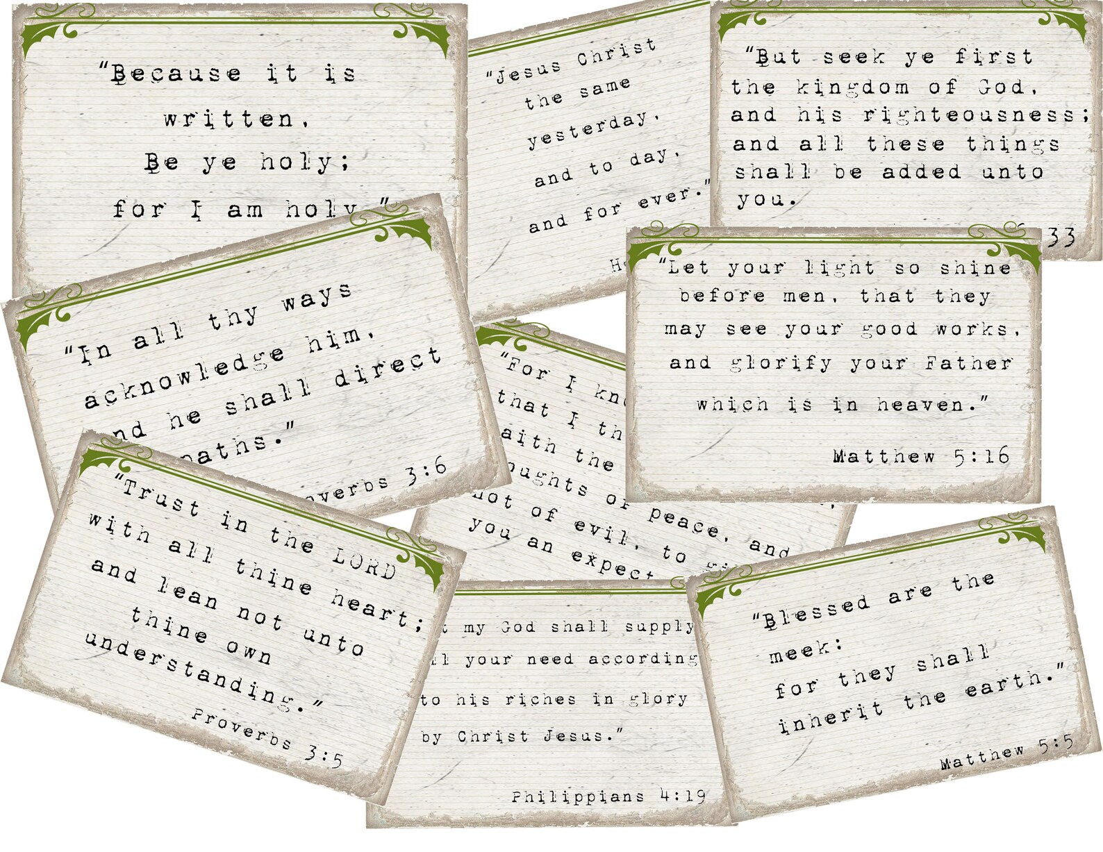 KJV Bible Verse Print Set Printable KJV Scripture Prayer - Etsy