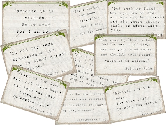 KJV Bible Verse Print Set Printable KJV Scripture Prayer - Etsy