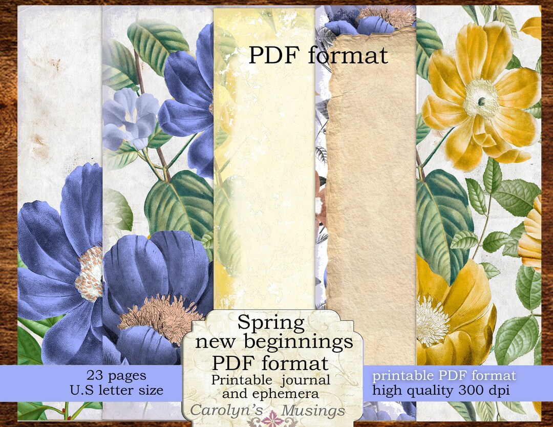 Spring Prayer Journal Kit, Printable Journal Supplies, New Beginnings ...