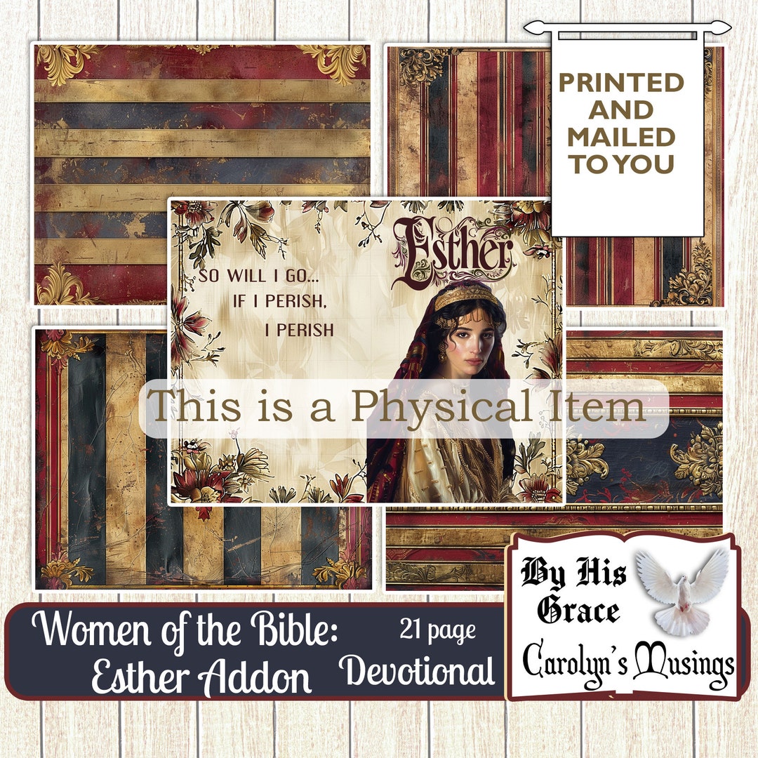 Esther Devotional Junk Journal Addon, Printed for You and Mailed to You ...