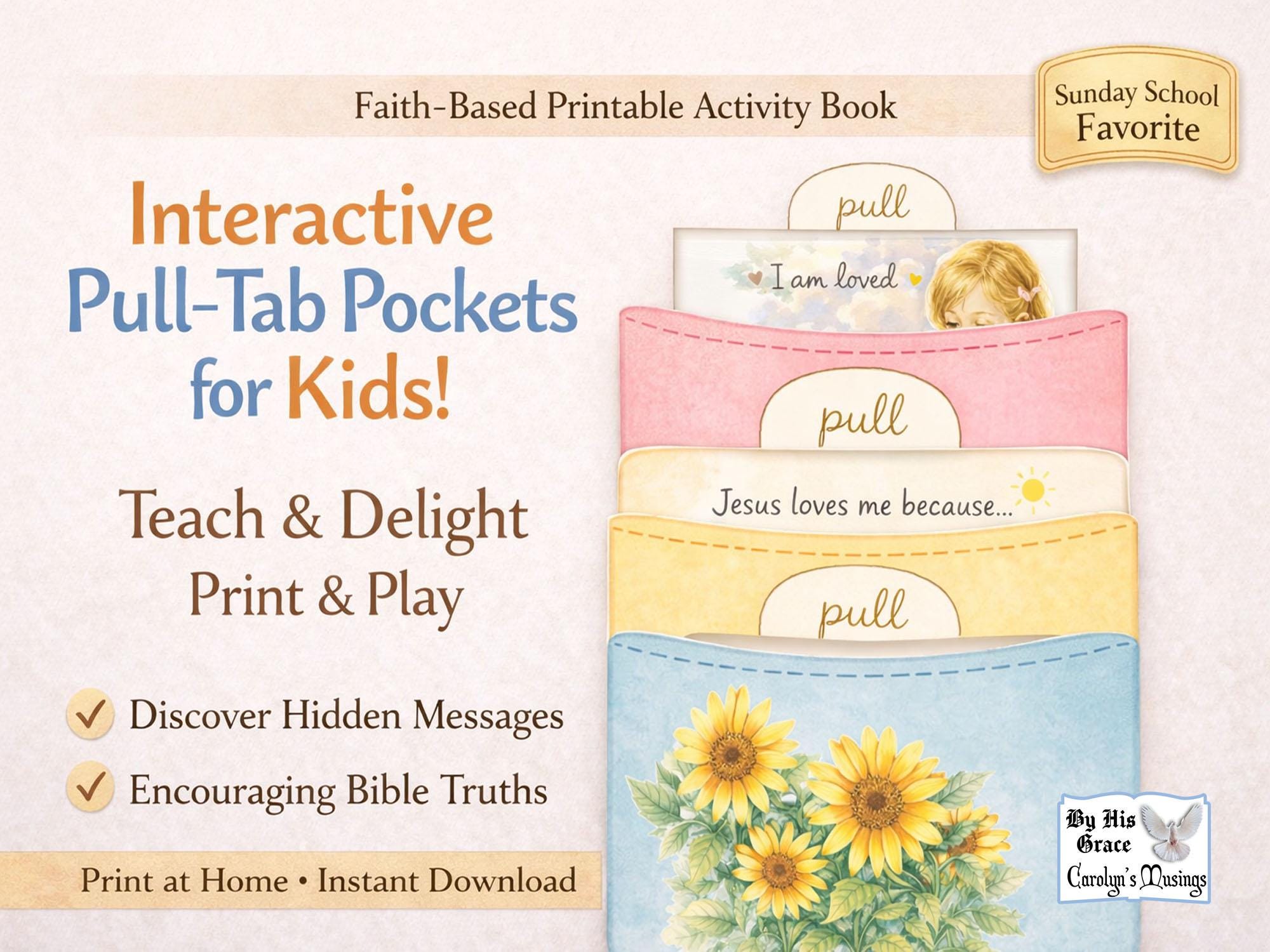 Printable Kids Bible Journal Kit Interactive Faith Activities Christian ...