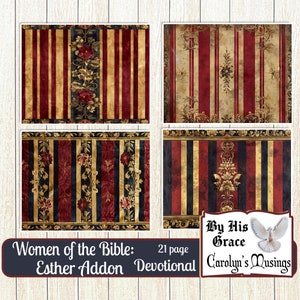 Esther Devotional Journal Kit: Women of the Bible Ephemera (printable ...