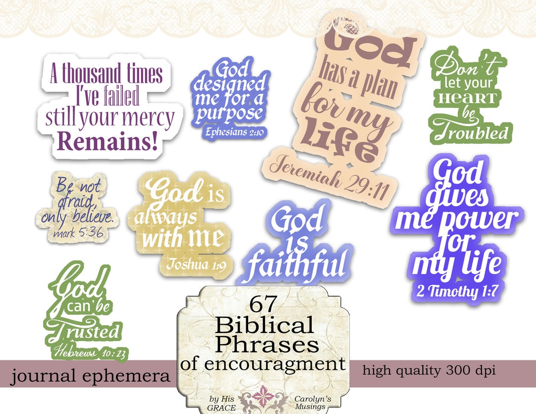 Printable Biblical Words of Encouragement | Bible Journaling | Prayer ...