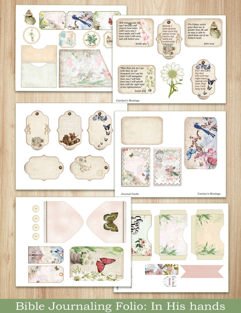 Prayer Journal Printable Folio Kit in His Hands Junk Journal - Etsy