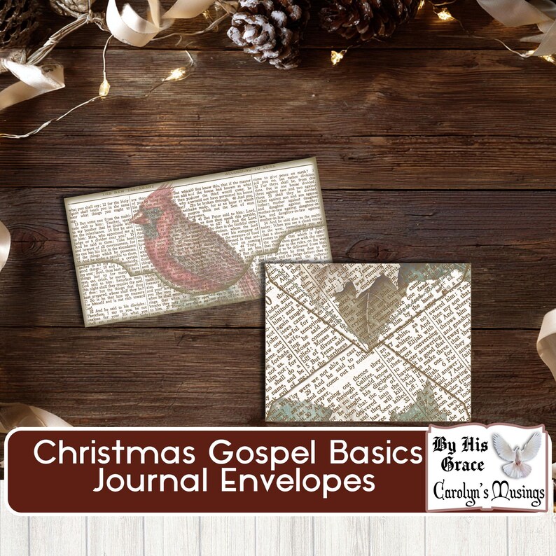 Christian Christmas Gospel Envelopes | Scripture Stationery (digital ...