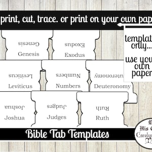 66 Bible Tab Templates: Black & White Labels (digital Download) - Etsy