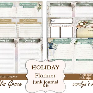 Christmas Planner Printable, Holiday Journal Kit (digital Download) - Etsy