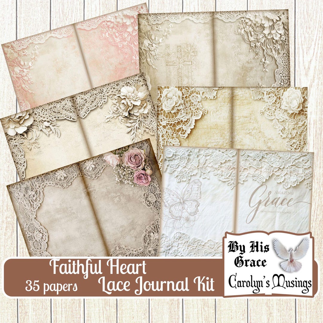Vintage Lace Journal Kit: Christian Scrapbooking Embellishments ...