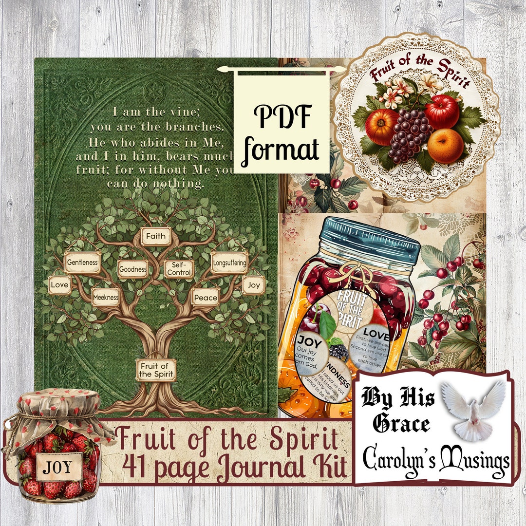 Fruit of the Spirit Devotional Journal Kit: Faith Ephemera (digital ...