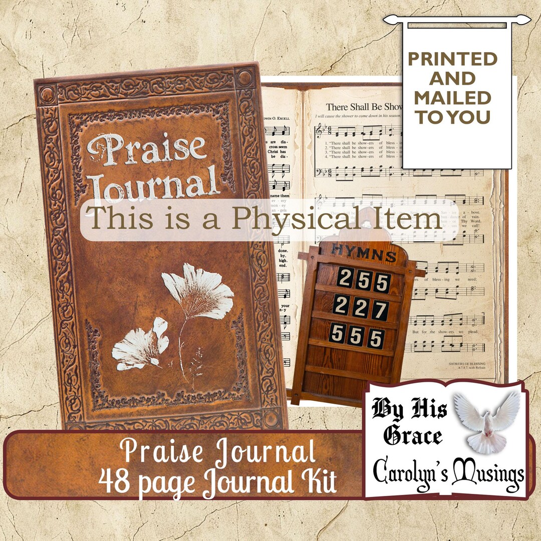 Praise Journal Kit – Vintage Prayer Journal | Printed & Mailed With ...