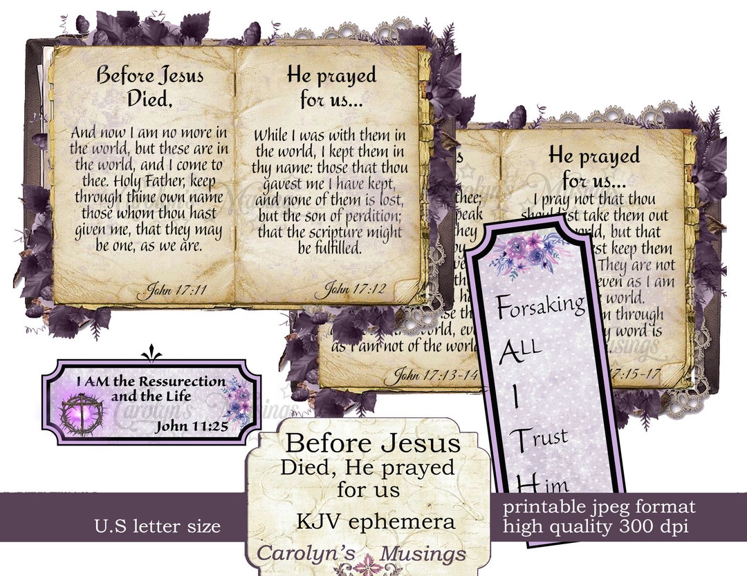 The Easter Story Printable Devotional Journal Ephemera, Prayer Journal ...