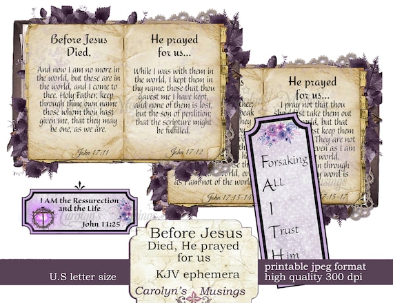 The Easter Story Printable Devotional Journal Ephemera Prayer - Etsy
