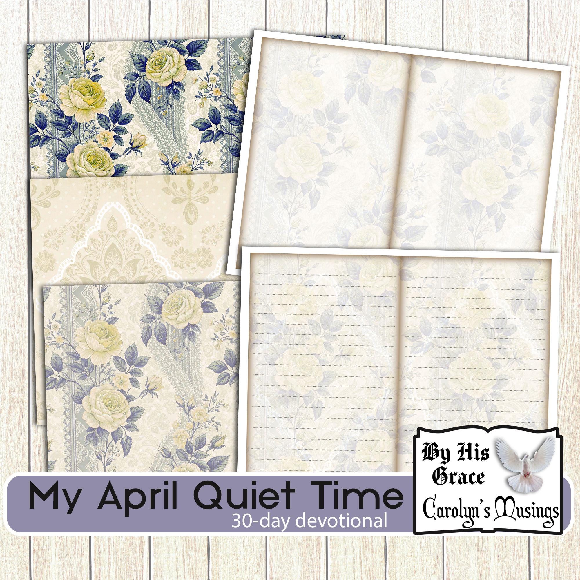 Faith Based Junk Journal Printables: April Devotional Kit (digital ...