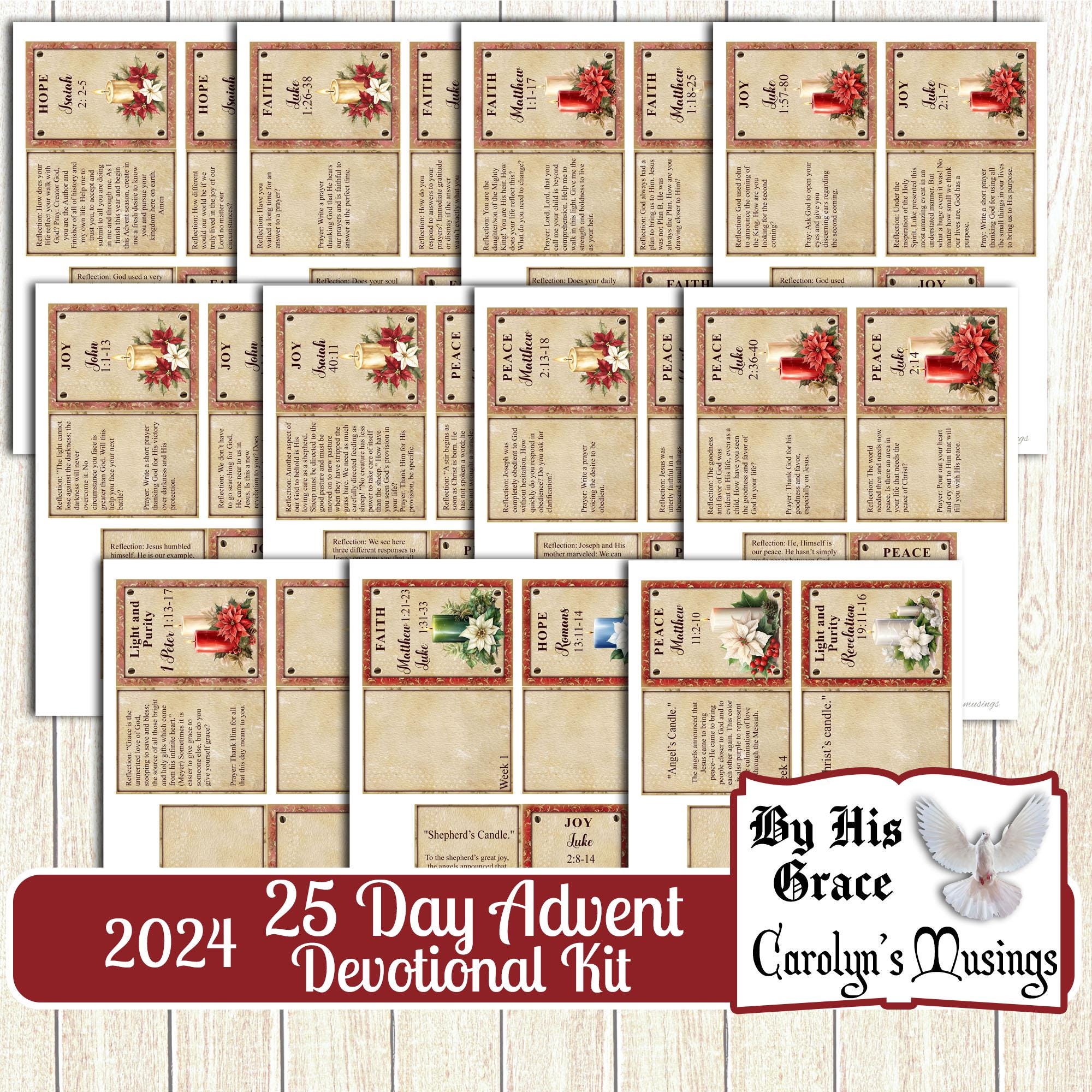 2024 Advent Calendar Daily Scripture Reflection | Homeschool Printable ...