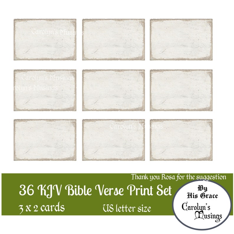KJV Bible Verse Print Set Printable KJV Scripture Prayer - Etsy