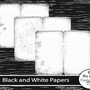 Black and White, Printable Papers, Ink Saver, Journal Pages, Lined ...