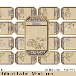 Printable Christian Ephemera, Bible Journaling Labels (digital Download ...