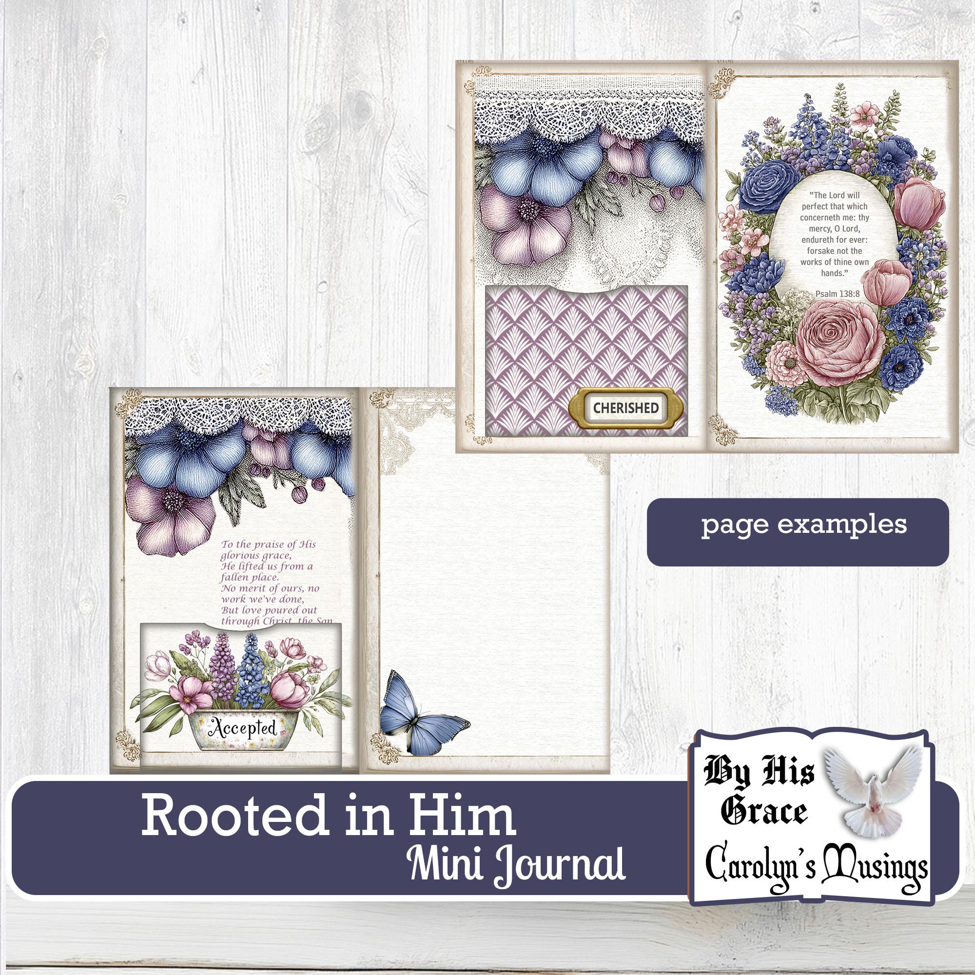 Christian Junk Journal Mini Booklet: Scripture Devotional Rooted in Him ...