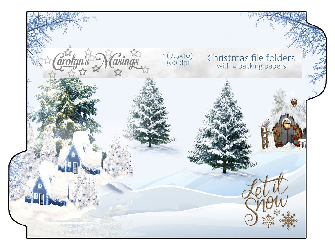 Christmas Junk Journal File Folders, Scrapbook Ephemera (digital ...