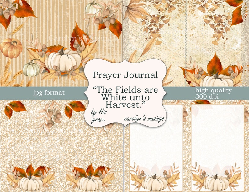 Autumn Prayer Journal Kit KJV, Collage Ephemera (digital Download) - Etsy