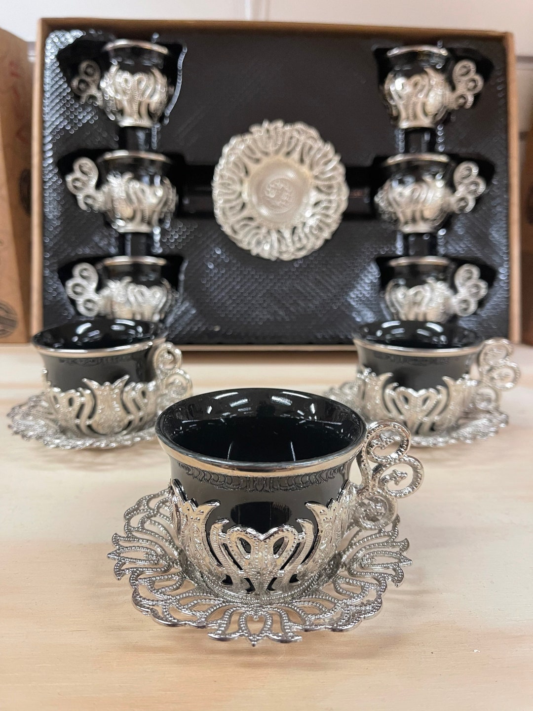 Turkish Greek Arabic Coffee Espresso Cup Saucer Porcelain Set - Etsy