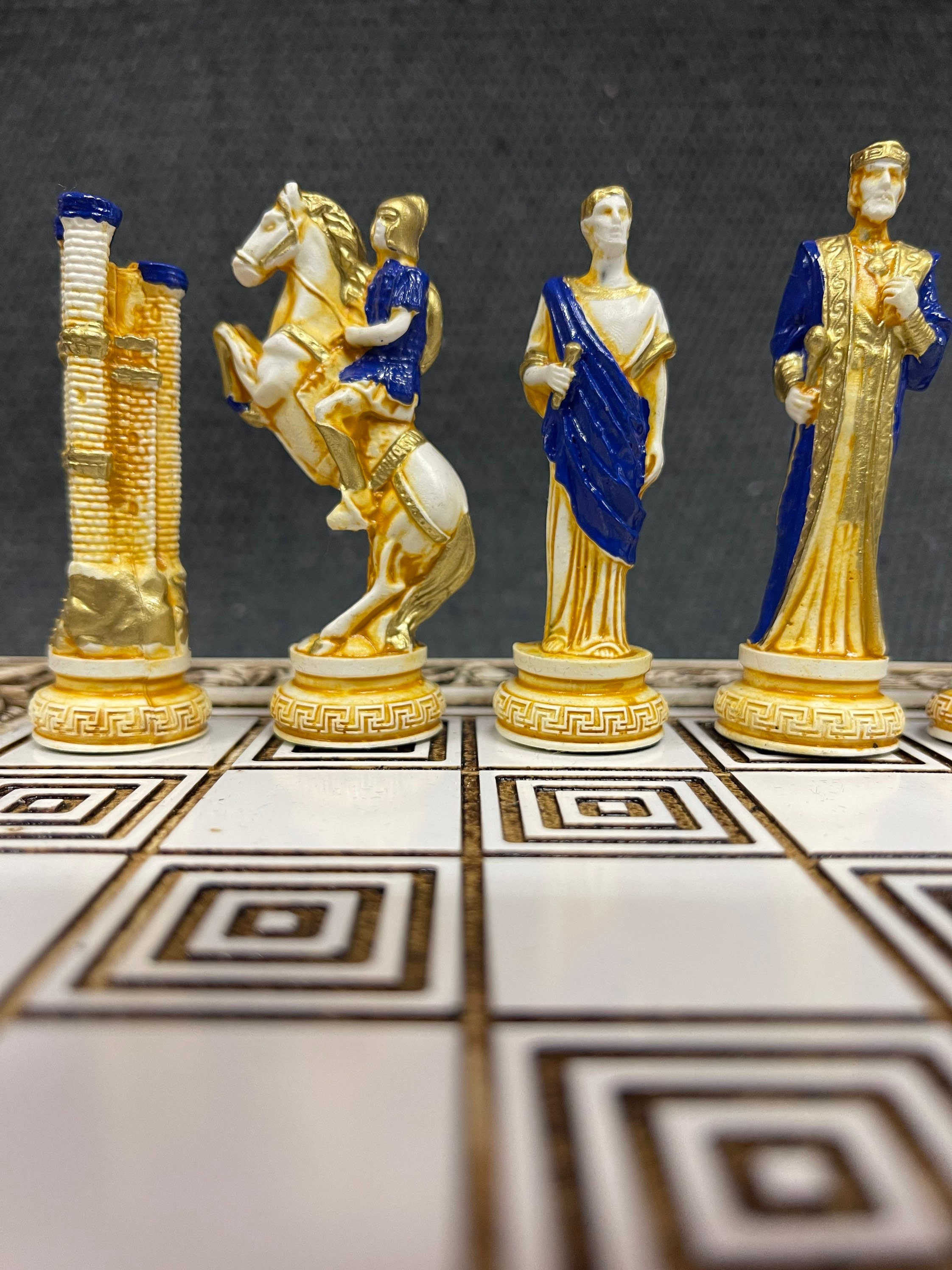 Trojan War Chess Set-troy Vs Greece 33cm 12.99 Solid - Etsy