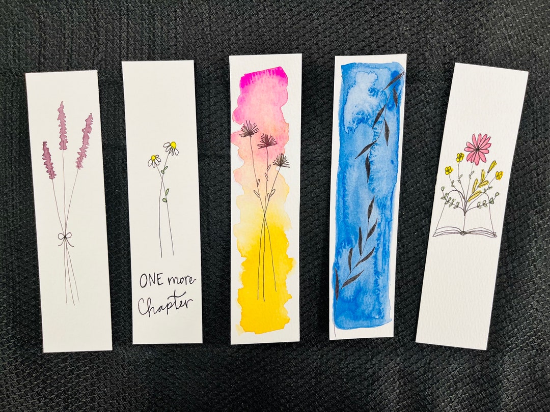 Handmade Watercolor Bookmarks - Etsy